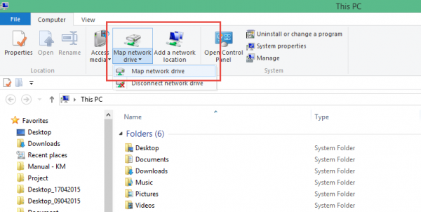 วิธีการ Map Drive Windows ใน Network