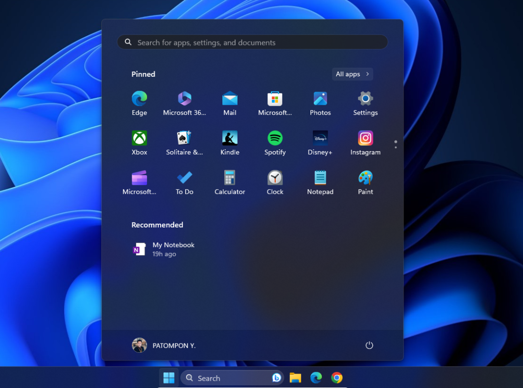 ปรับ Taskbar Windows 11 - WINDOWSSIAM